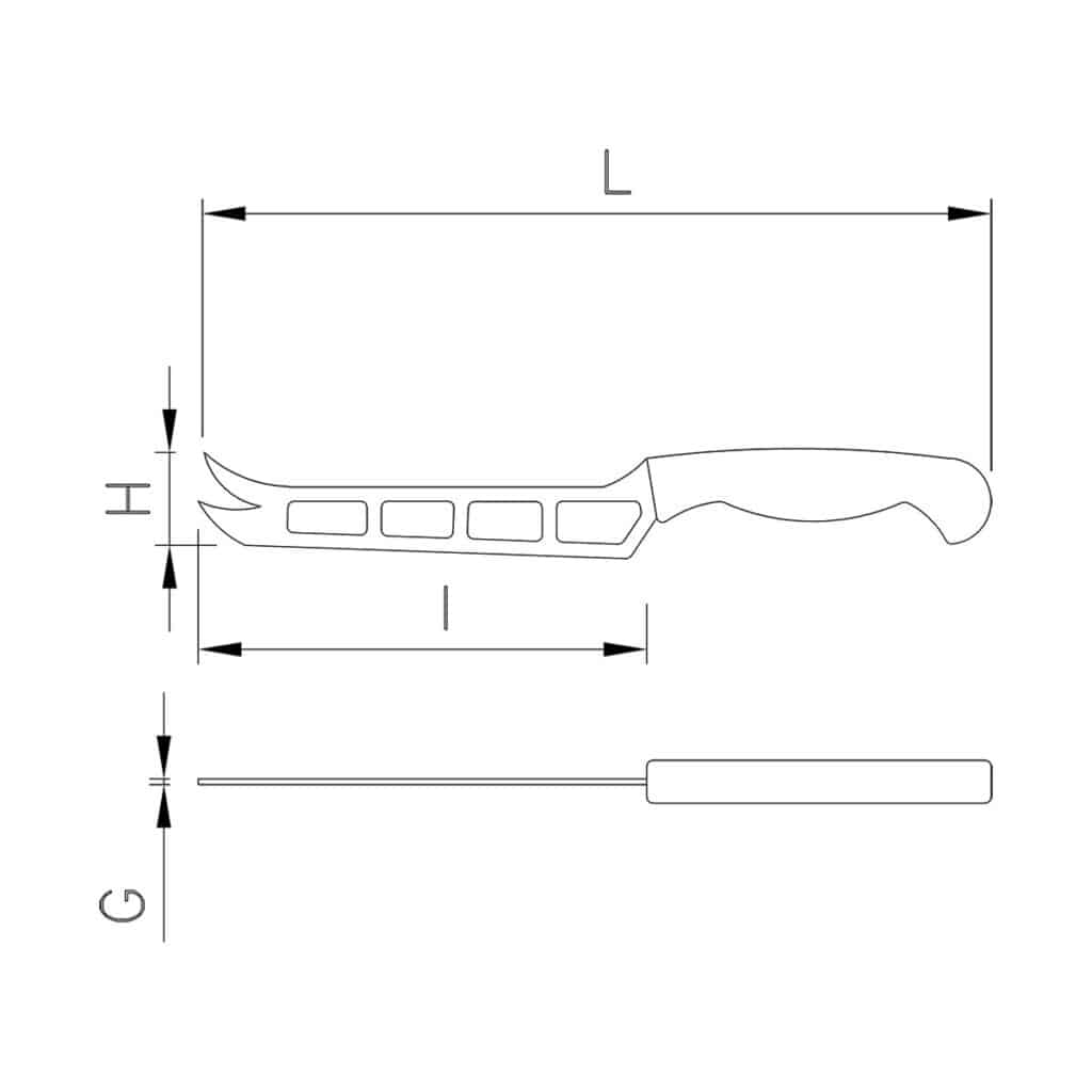 Cuchillo para queso tierno - Charcutería | Máquinas Febal